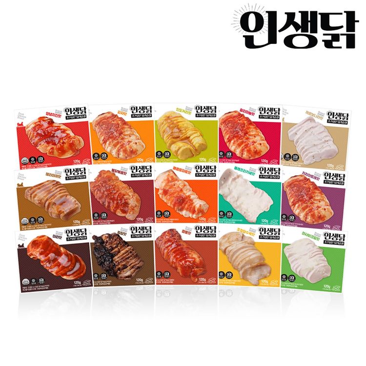 인생닭 소스담은 닭가슴살 슬라이스 실속패키지 14종 6팩씩 84팩 홈플러스 택배배송