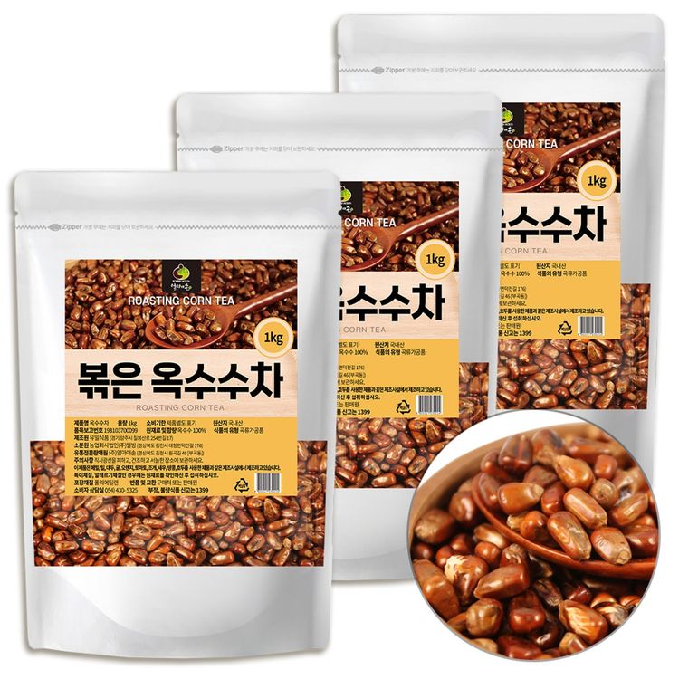 웰빙 국내산 볶은 옥수수 볶음 차 물 원물 3kg 홈플러스 택배배송