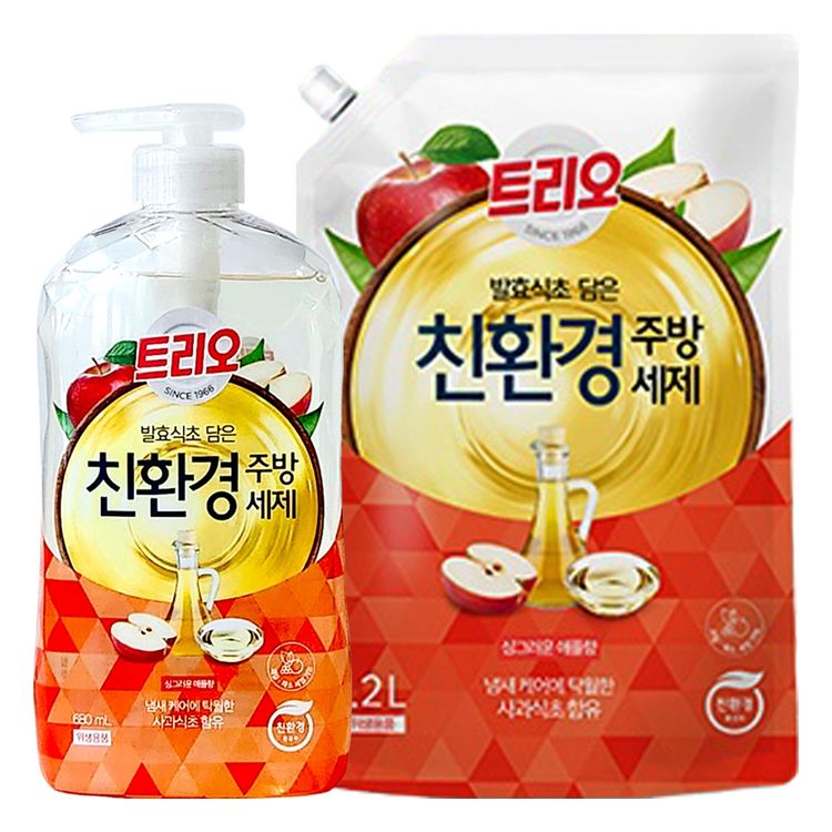 트리오 발효식초 담은 친환경주방세제용기680ml 리필12l 홈플러스 택배배송