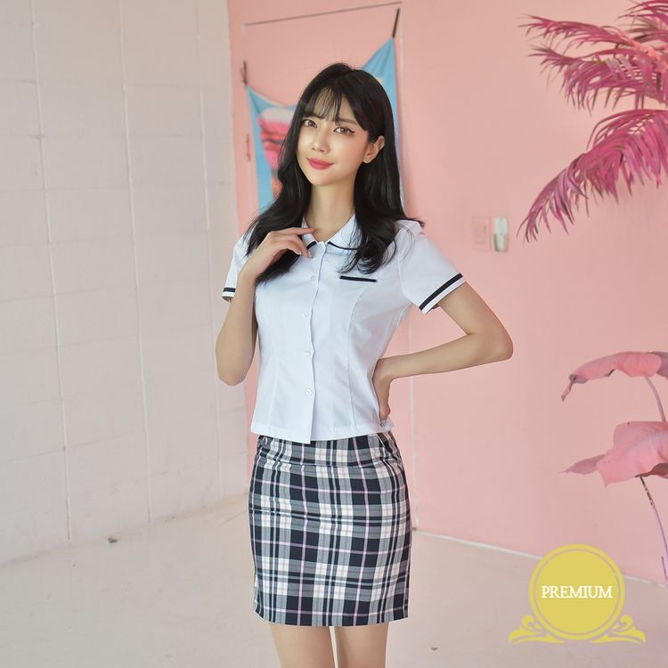 프리미엄 배색라인 스판 둥근카라 여자 반팔셔츠 Ss~xl 홈플러스 택배배송