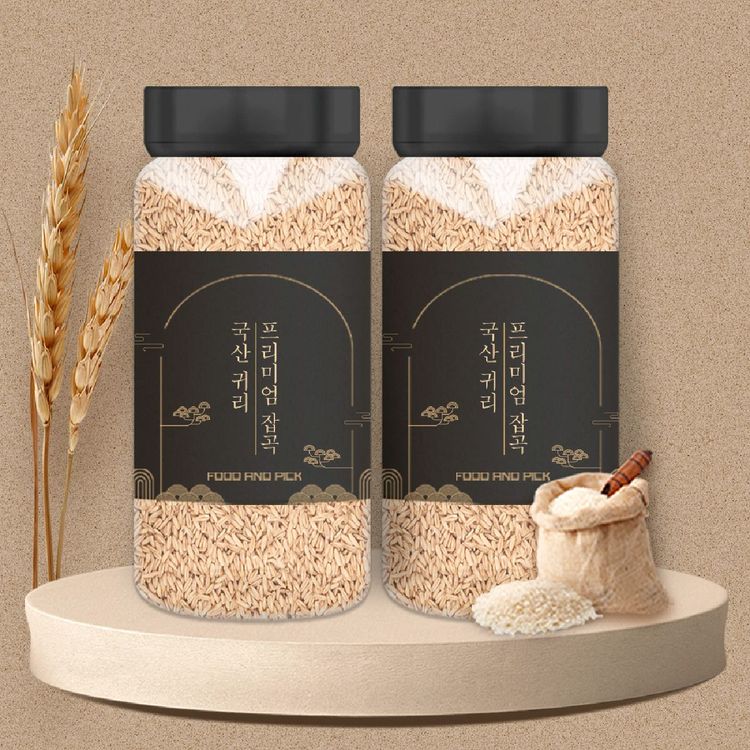 곡물앤픽 국산 귀리 600g(300g 2병) 용기포장 | 홈플러스 택배배송