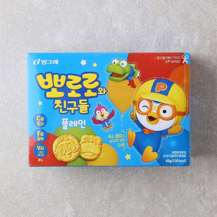 빙그레 뽀로로와 친구들 플레인 65g 홈플러스