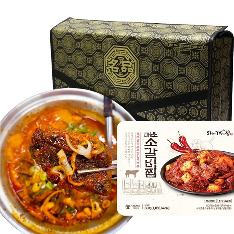 예님푸드 맛있다고 소문난 외갓집 매운소갈비찜800g2개 선물세트 홈플러스 택배배송