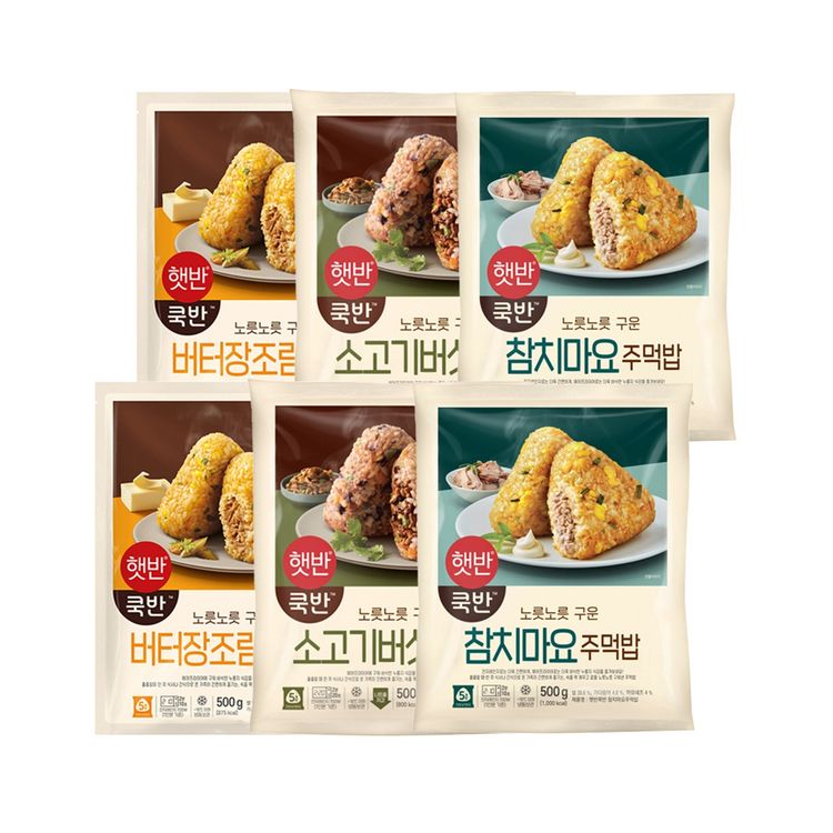 햇반 쿡반 주먹밥 500g 버터장조림 X2개소고기버섯 X2개참치마요 X2개 홈플러스 택배배송