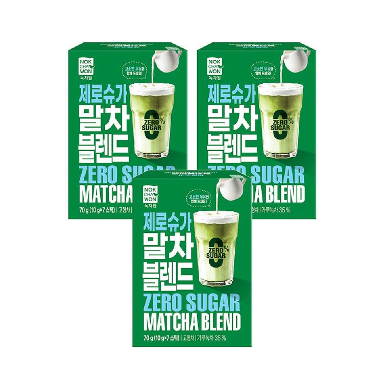 녹차원 제로슈가 말차 블렌드 7스틱 X 3개 홈플러스 택배배송