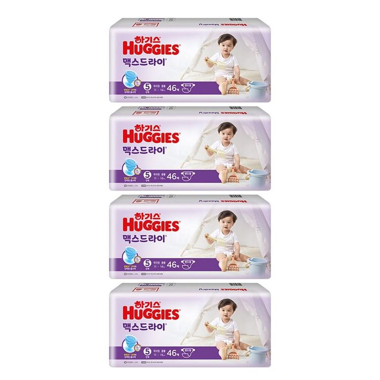 하기스 맥스드라이 5단계 밴드형 46매x4팩 특대형 홈플러스 택배배송