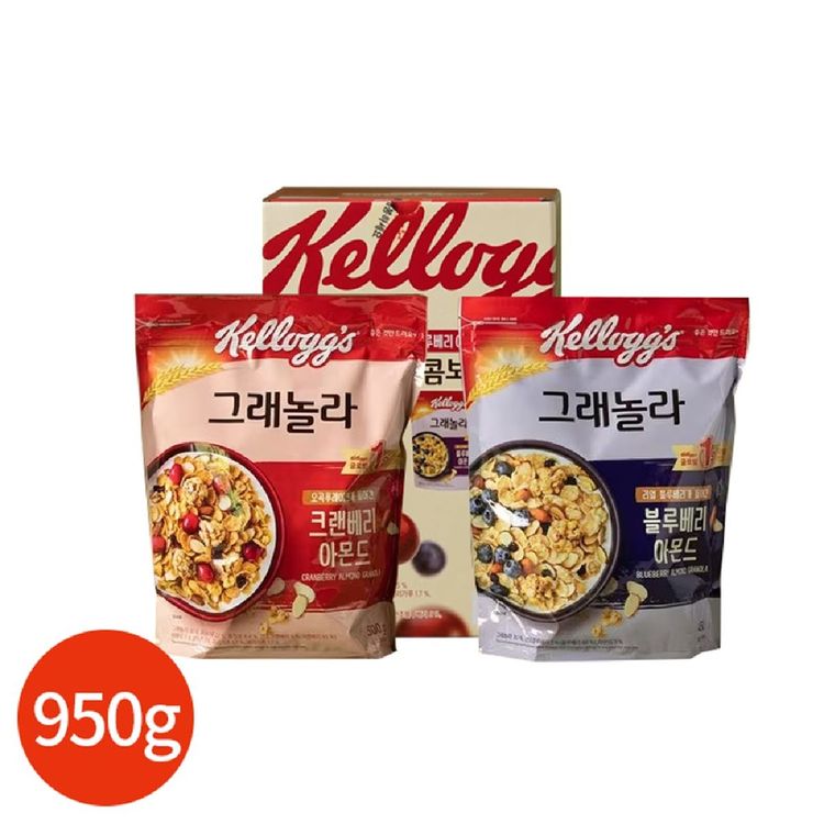 켈로그 그래놀라 콤보팩 크렌베리 블루베리 씨리얼 시리얼 홈플러스 택배배송
