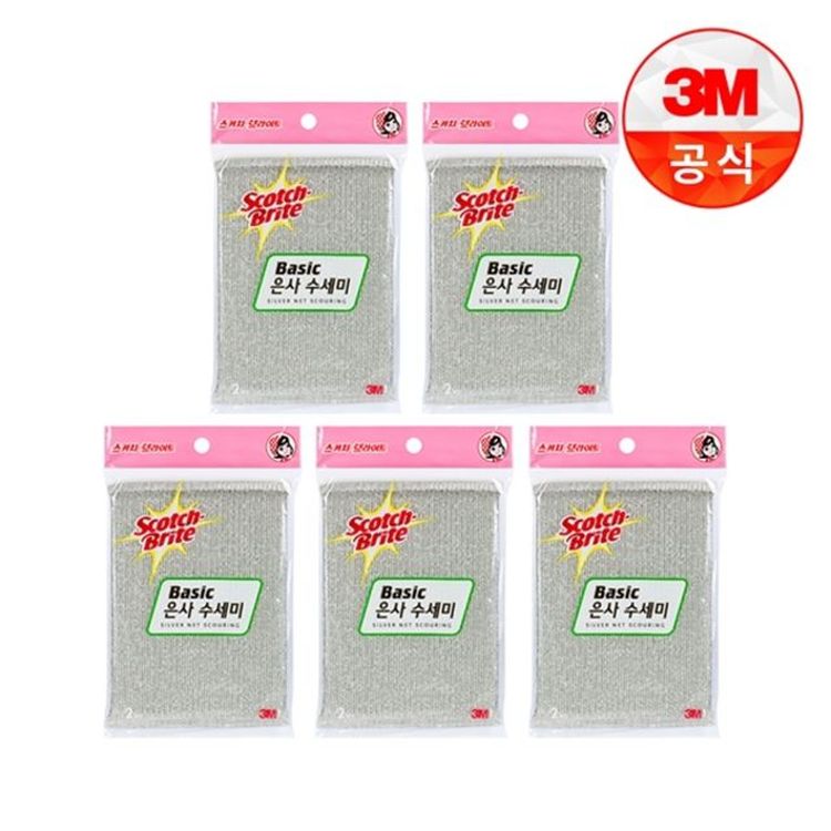 3m 베이직 은사 수세미 2입일반세척용 5개세트 홈플러스 택배배송