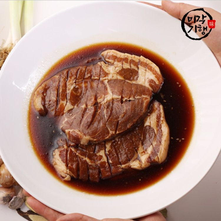 미각기행 수제 한땀 양념 목살구이 3인분 1kg 지퍼파우치 홈플러스 택배배송