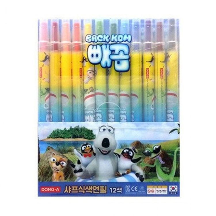 색연필 샤프식 빼꼼 남아 12색 랜덤 디자인 홈플러스 택배배송