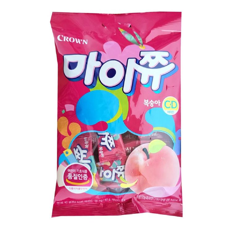 크라운 마이쮸 복숭아 92g X 5개 홈플러스 택배배송