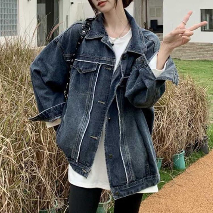 여자 간절기 여행 룩 나들이 진청 데님 자켓 청 코디 홈플러스 택배배송