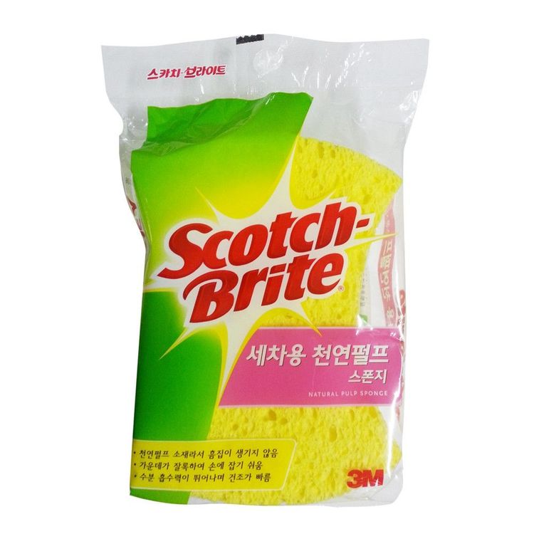 3m 실용적인 N63031c16b2 스카치 브라이트 세차용 천연펄프 스폰지 세차 홈플러스 택배배송