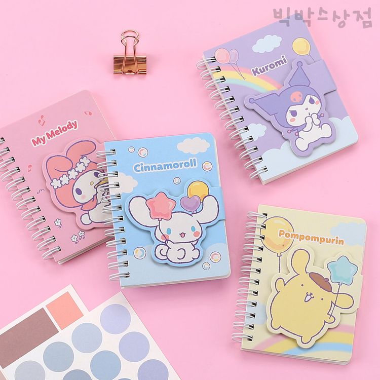 산리오 마그넷수첩 1p 자석 수첩 캐릭터 휴대용 초등학생 포켓 미니노트 메모장 단체선물 입 홈플러스 택배배송