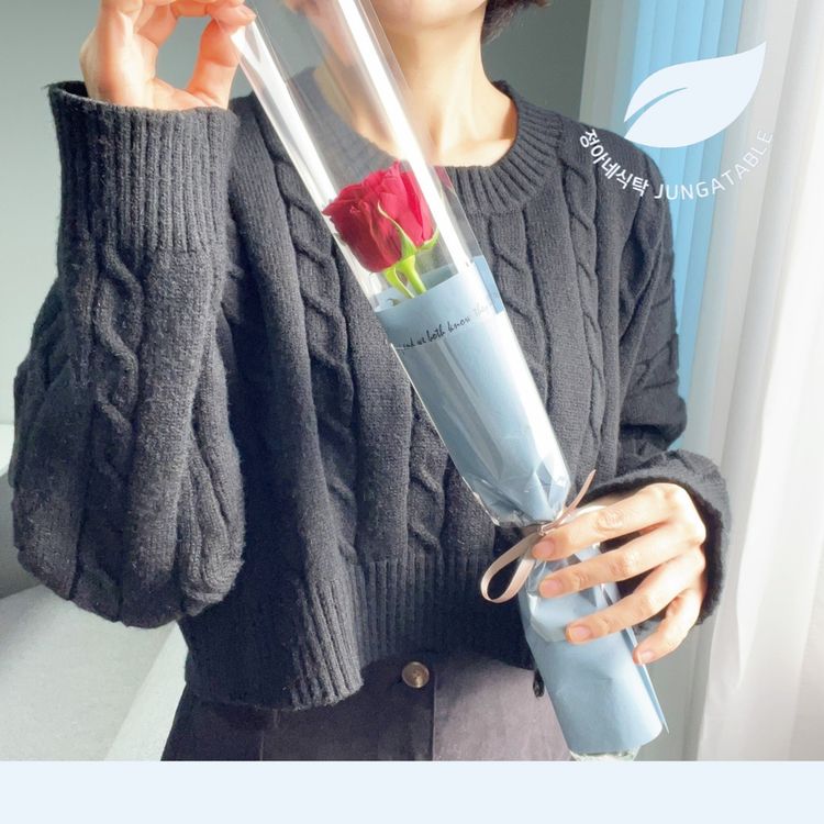 정아네식탁 장미 한송이연한색 생화 택배 홈플러스 택배배송