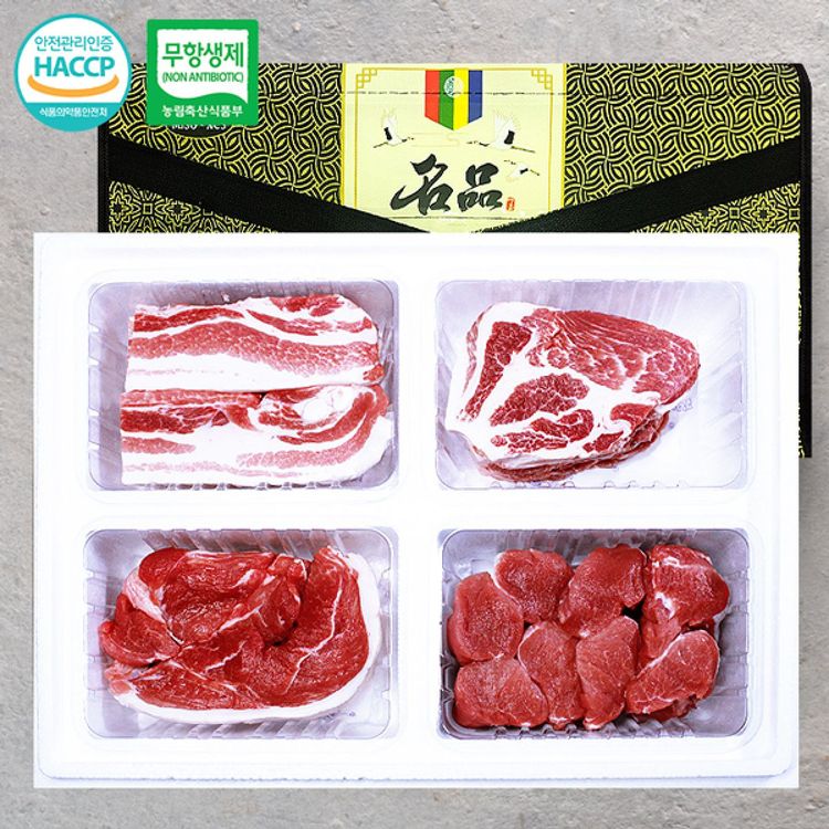 아우내 무항생제haccp 한돈 4구 선물세트 3호 24kg삼겹외3종 홈플러스 택배배송