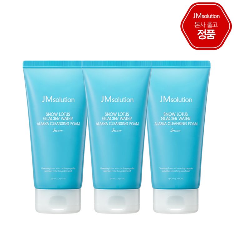 제이엠솔루션 설연화 빙하수 알래스카 클렌징폼 스노우 150ml X 3 Pha각질모공케어 홈플러스 택배배송