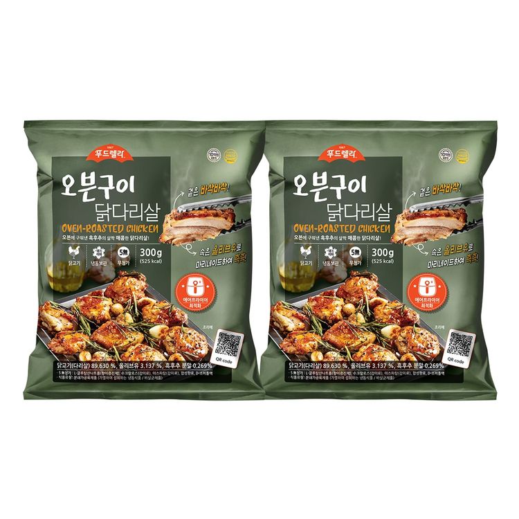 푸드렐라 오븐구이 닭다리살 300g2팩 홈플러스 택배배송