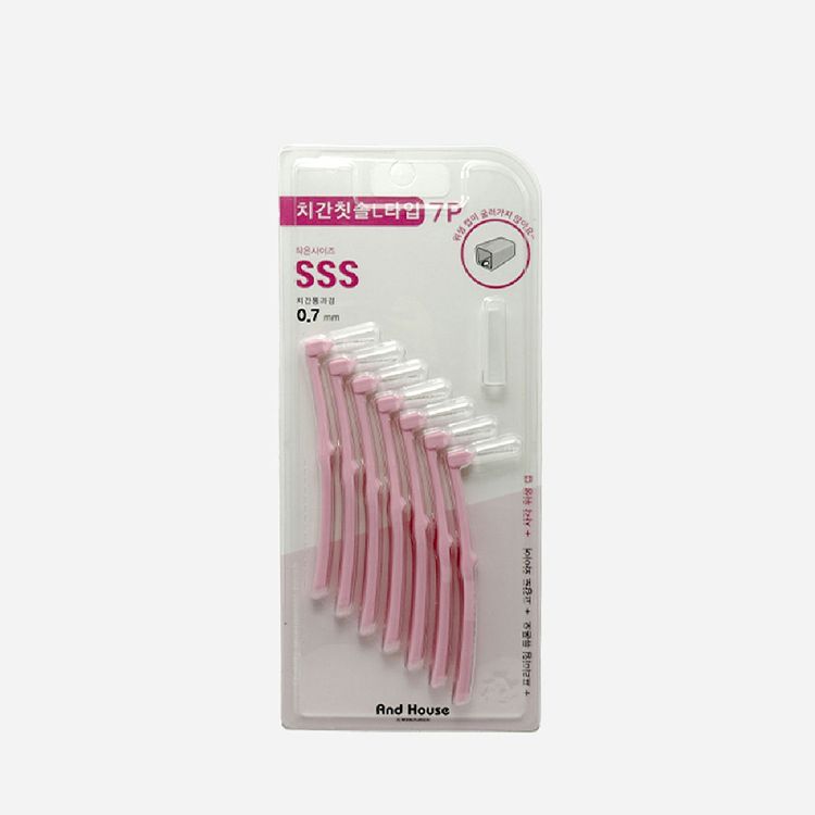 7p 위생캡 치간치솔 L형 Sss 07mm 치간칫솔07mm 치실 칫솔 치간칫솔sss L 홈플러스 택배배송