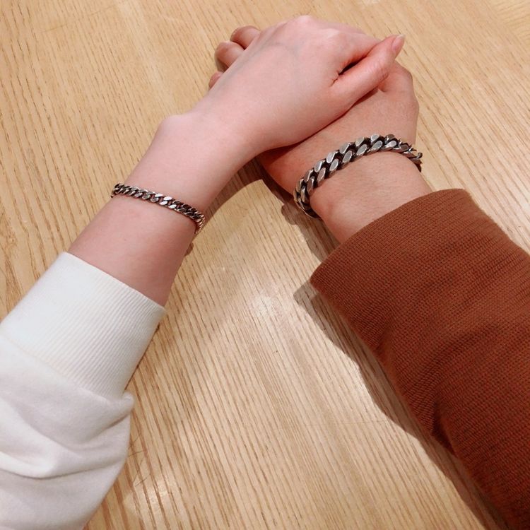 모던 6mm6d은팔찌 남자 여자 실버 체인 친구 선물 5돈팔찌 커플 데일리 남여공용 홈플러스 택배배송
