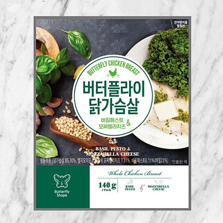 펀테이블 버터플라이 닭가슴살 바질페스토and모짜렐라치즈 140g 홈플러스 택배배송