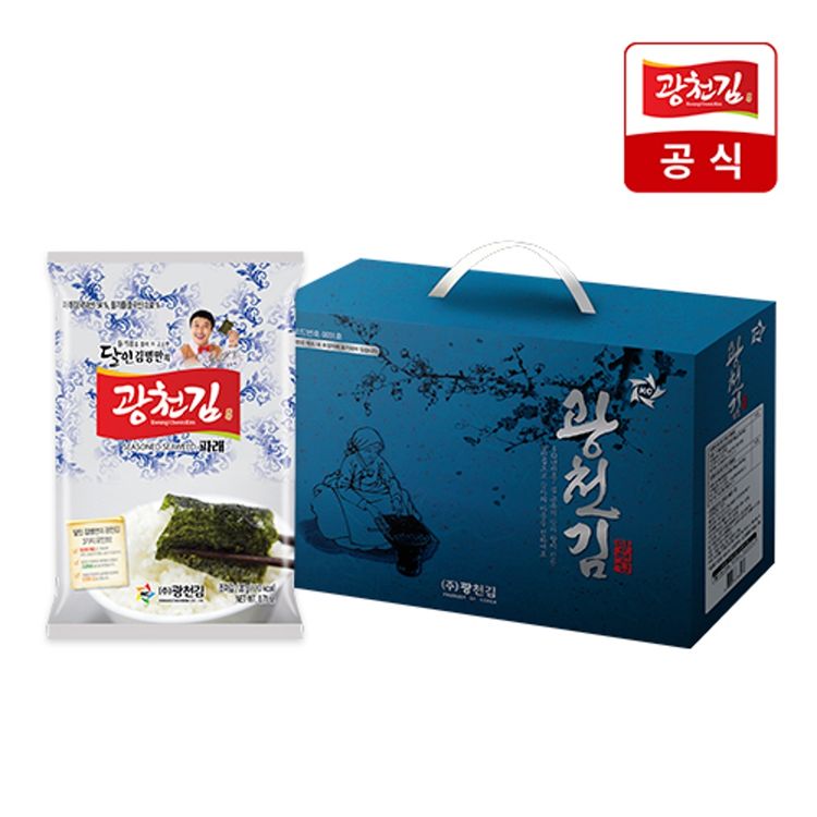 찬솔맛나 광천김 파래 전장김 10봉 선물세트달인30 2호 홈플러스 택배배송