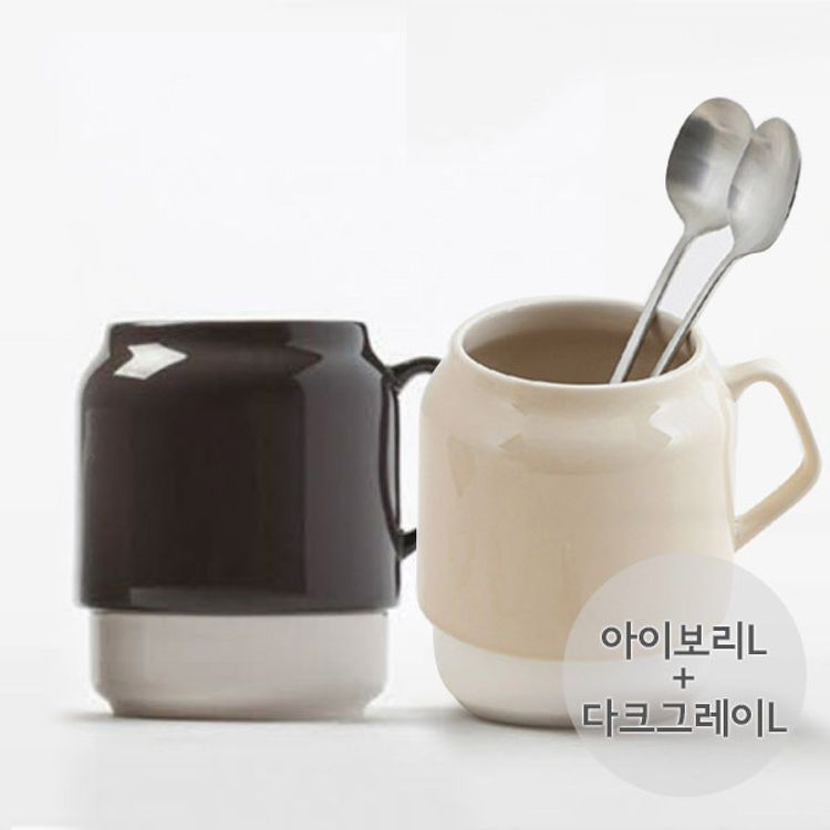 탁가온 수저통 L세트아이보리다크그레이친환경 세라믹 받침대물빠짐 홈플러스 택배배송