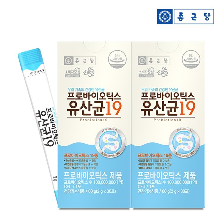 종근당 프로바이오틱스 유산균 19 2gx30포 2박스2개월분 홈플러스 택배배송