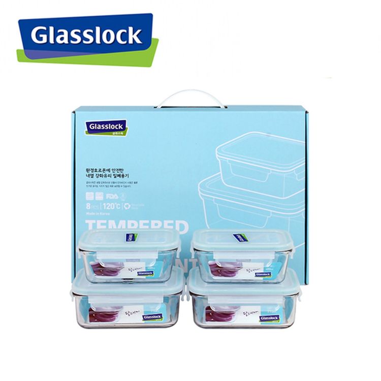 Glasslock 글라스락 직사각 차곡 혼합 4조 홈플러스 택배배송