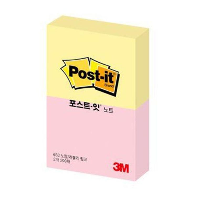 3m 포스트잇 노트 6532 노랑 핑크 51x38mmn3518000 홈플러스 택배배송