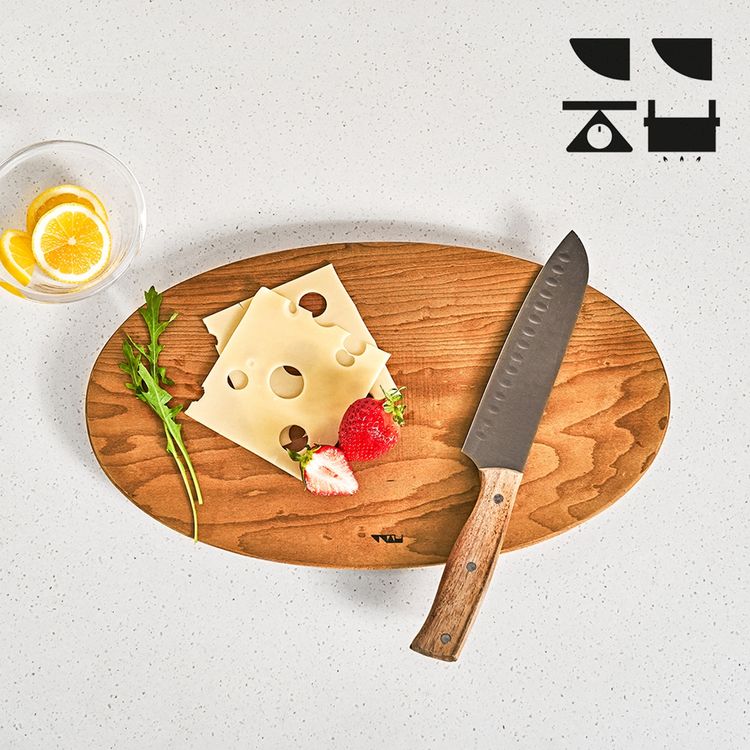 공간주방 나무 우드 양면 플레이팅 레인트리 오블롱 통원목 원형 도마 홈플러스 택배배송