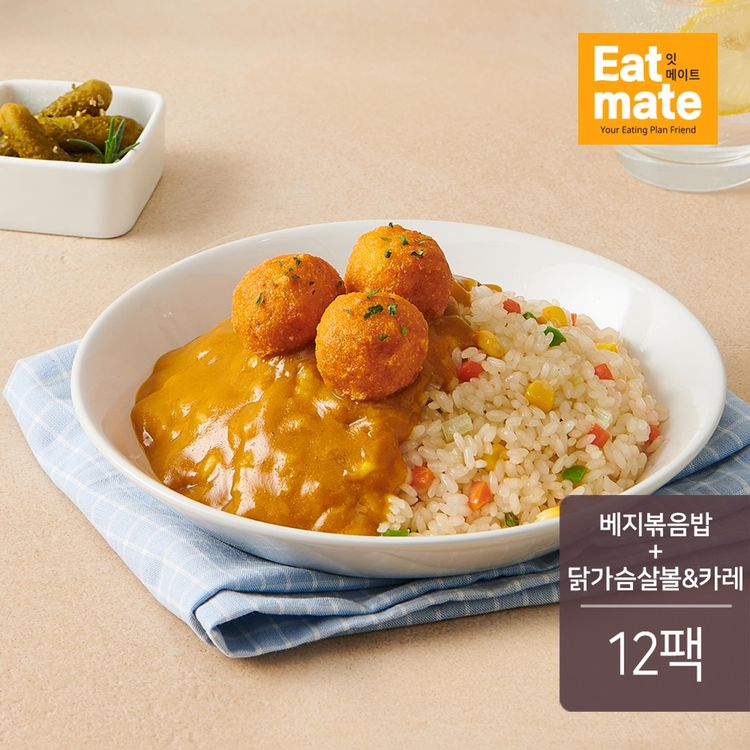 잇메이트 더블덮밥베지볶음밥닭가슴살볼and카레 220gx12팩264kg 홈플러스 택배배송