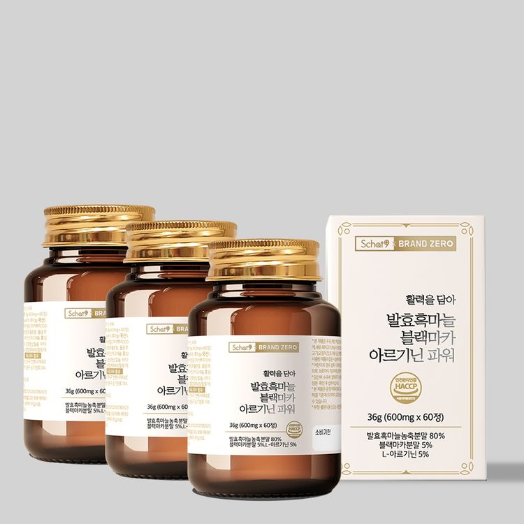 스캇나인 발효 흑마늘 Sac 블랙마카 L 아르기닌 야관문 파워 60정 X 3개 홈플러스 택배배송