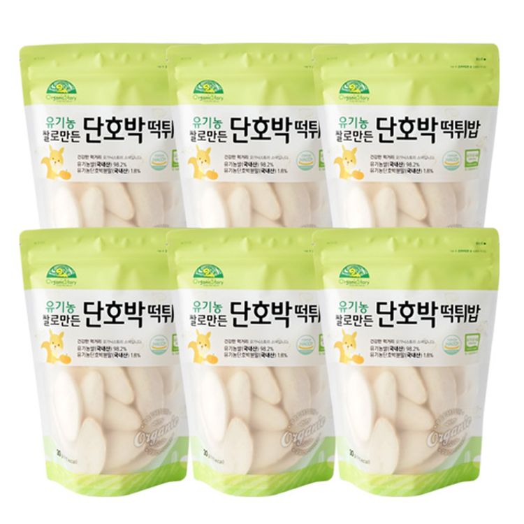 오가닉스토리 51유기농 쌀로 만든 아기과자 단호박떡튀밥 총6종 홈플러스 택배배송