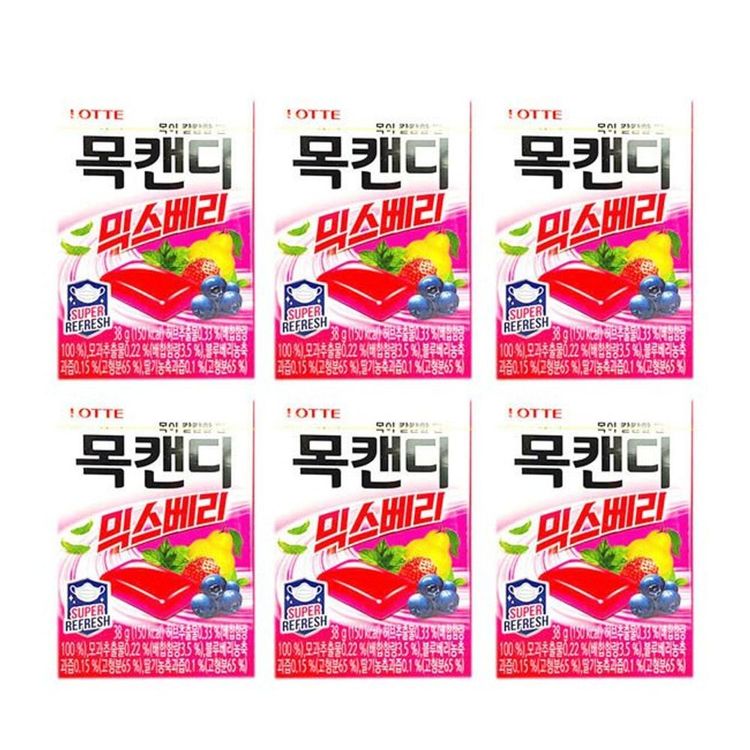 목캔디 파워 믹스베리 38g 6개 달콤한 간식 사탕 캔디 홈플러스 택배배송