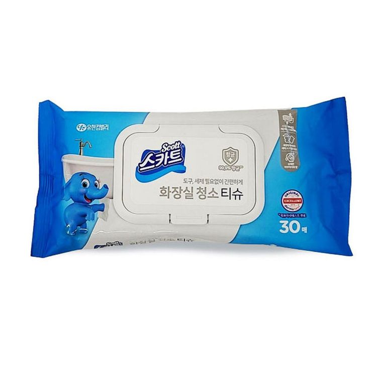 스카트 화장실 청소티슈 캡형 30매 휴대용 홈플러스 택배배송