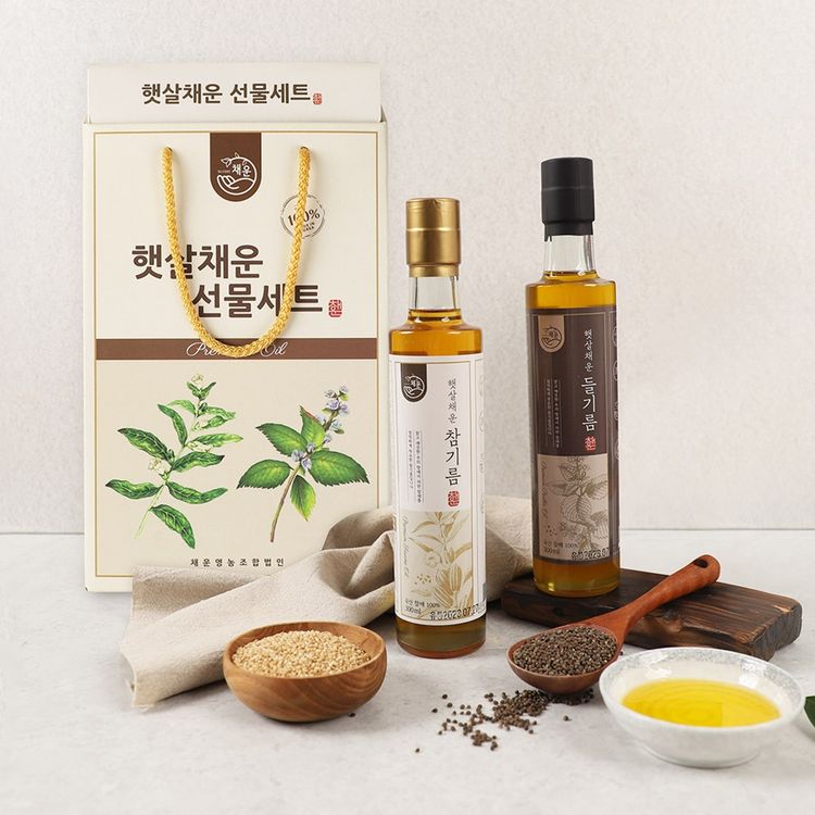 선물세트 햇빛고을 참기름 300ml 들기름 300ml 홈플러스 택배배송