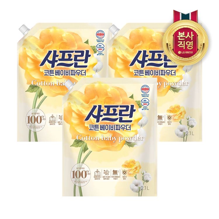 Lg생활건강 샤프란 리필 21l2 코튼 X 3개 홈플러스 택배배송