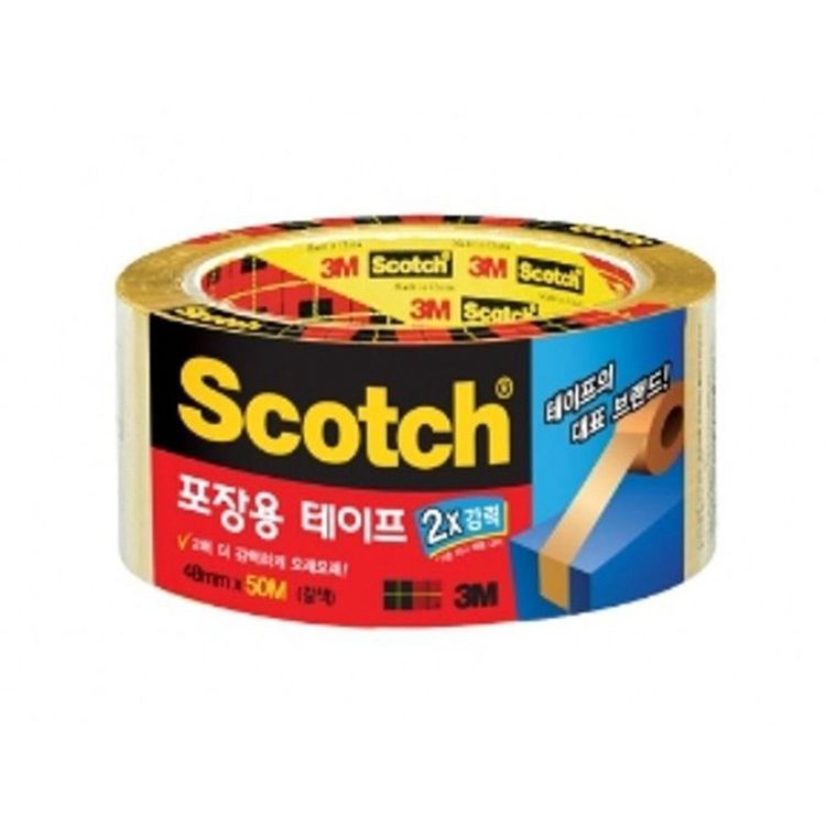 박스 테이프 포장 테이프 접착제 스티커 황색 48x50m 홈플러스 택배배송