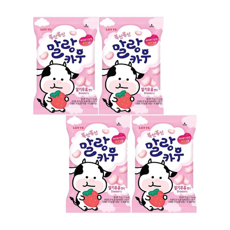 롯데 말랑카우 딸기 79g X 4개 무료배송 홈플러스 택배배송