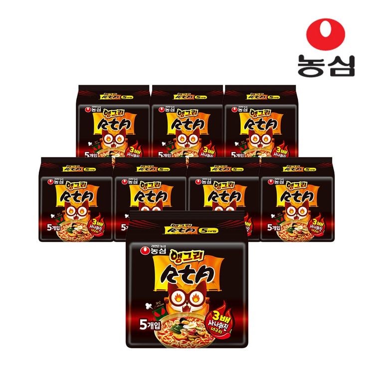 농심 앵그리 너구리 Rta 멀티팩 121gx5 X 8개40봉 홈플러스 택배배송