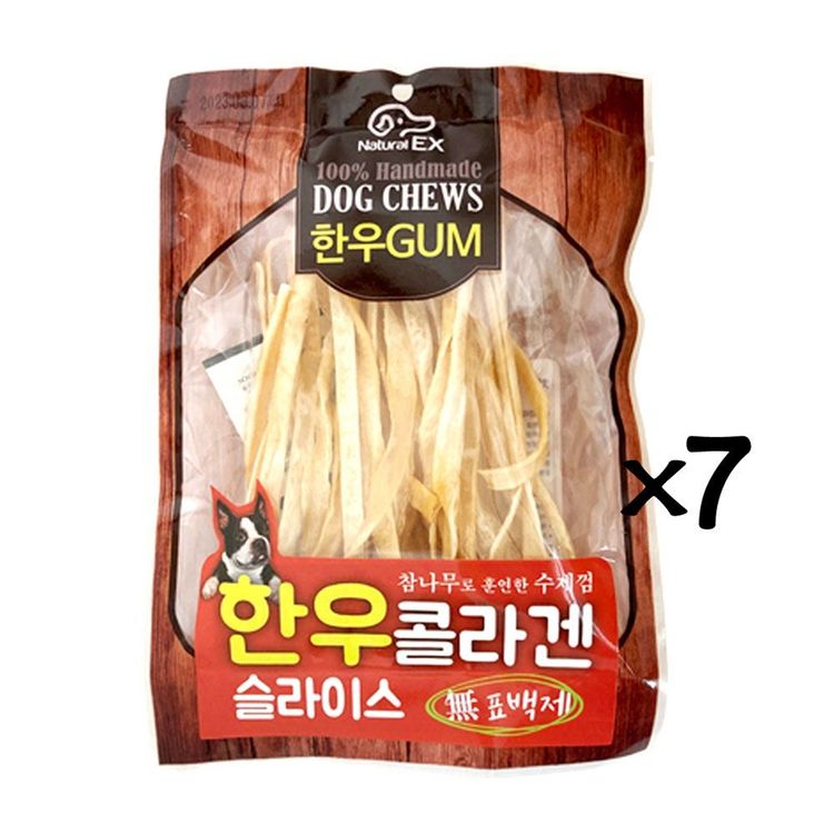 내추럴ex 한우 콜라겐 슬라이스 X7개 애견간식 수제껌 홈플러스 택배배송