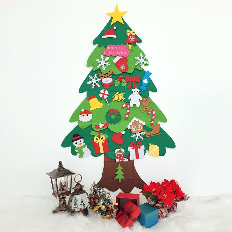 Diy 크리스마스 벽 트리 꾸미기 유리에붙이는트리 부직포트리 창문트리 벽에붙이는트리 벽걸이 홈플러스 택배배송