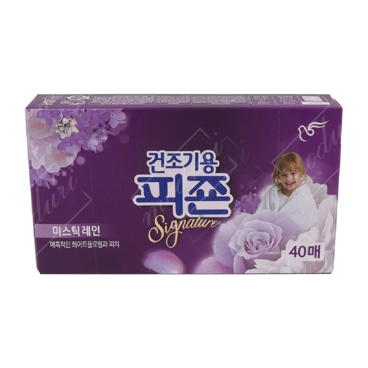 의류건조기용 피죤 미스틱레인 40매 시트형 섬유유연 홈플러스 택배배송