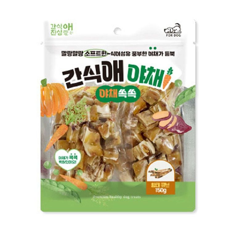 간식애 야채 황태 큐브 150g 강아지 애견 영양 간식 홈플러스 택배배송