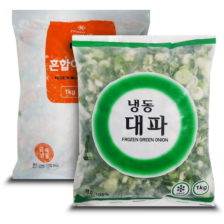 냉동 볶음밥용 4종야채 1kg냉동 대파1kg파기름드라이아이스포장 홈플러스 택배배송
