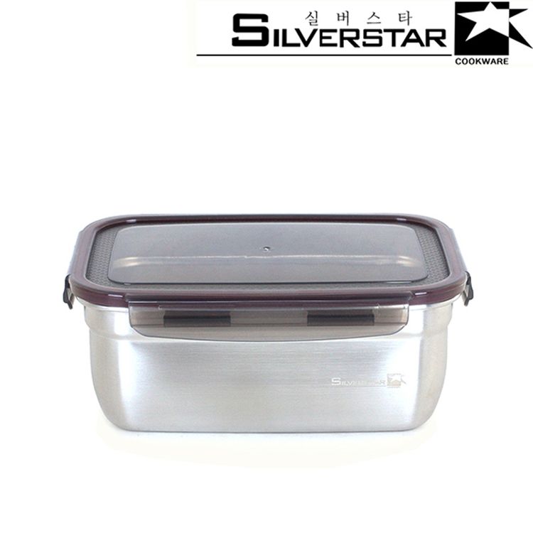 Silverstar 실버스타 모이 스텐레스 반찬통 밀폐용기 사각6호 홈플러스 택배배송