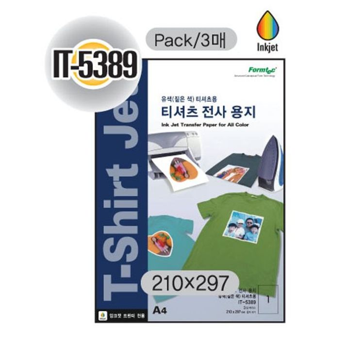 폼텍 실용적인 N707392008c 티셔츠 전사용지 It5389 3매입1권 홈플러스 택배배송
