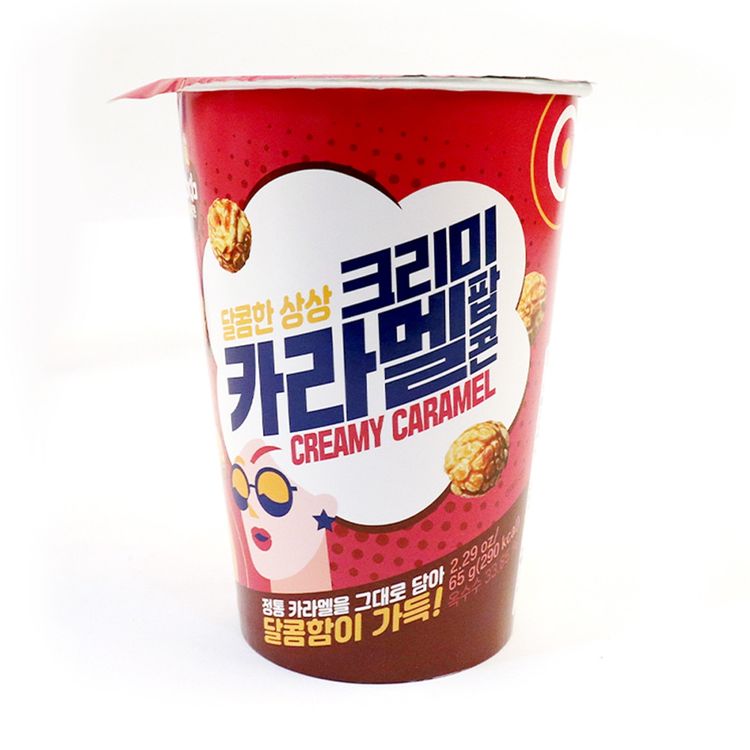 먹거리 맛있는거 제이앤이 크리미카라멜팝콘 65g 홈플러스 택배배송
