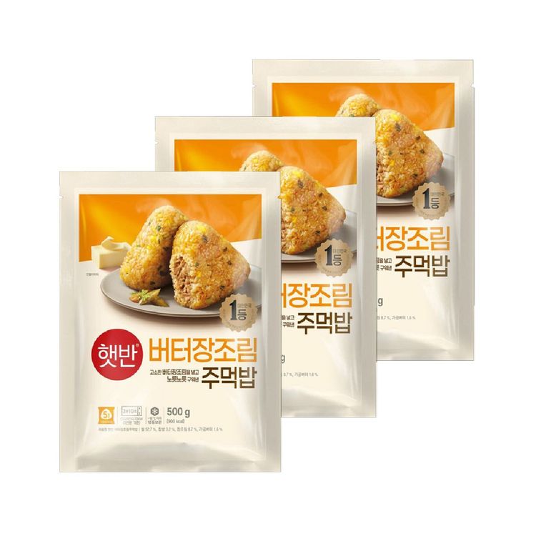 햇반 쿡반 버터 장조림 주먹밥 500g X3개 홈플러스 판매자택배